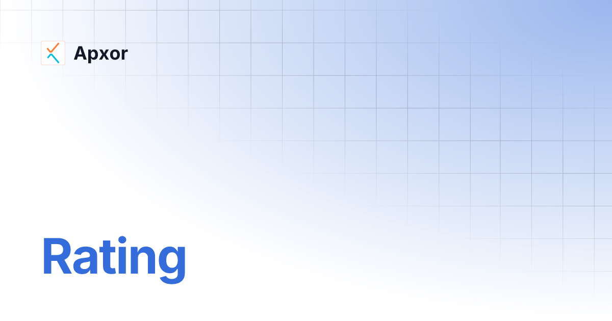 Rating | Apxor